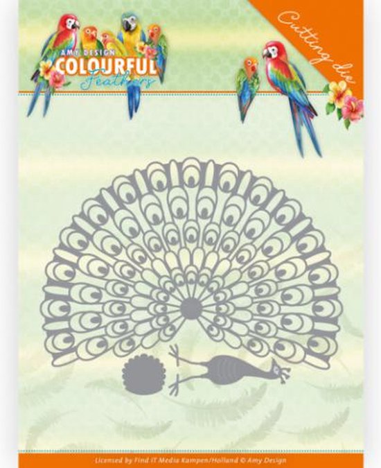 Poinçons - Amy Design - Plumes colorées - Paon | bol.com