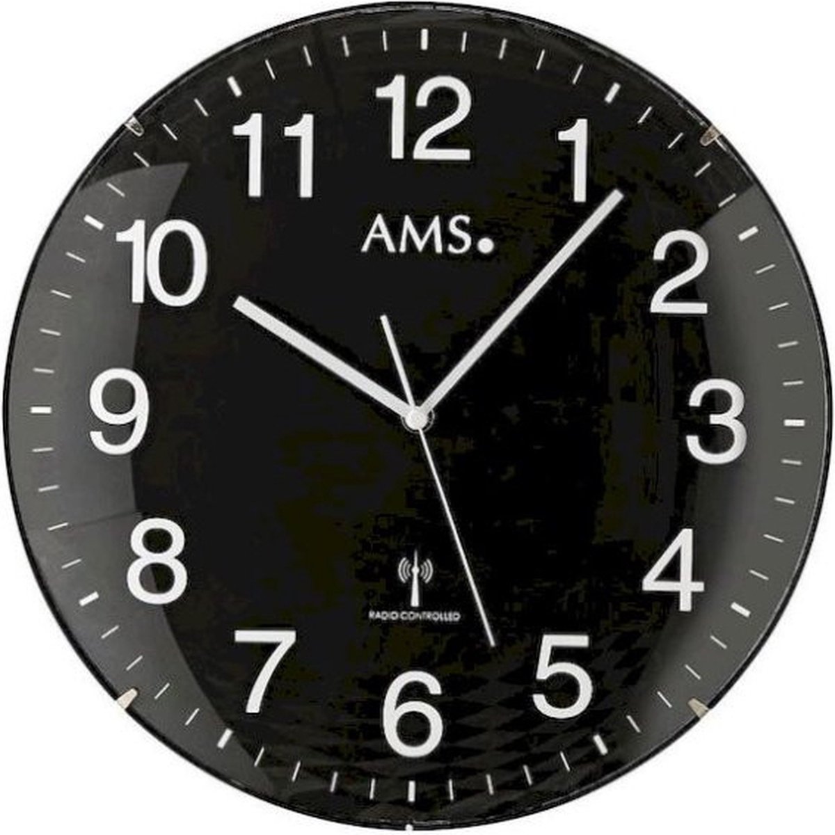 AMS F5959 - Wandklok - Analoog - Rond - Radiogestuurde tijdsaanduiding ...