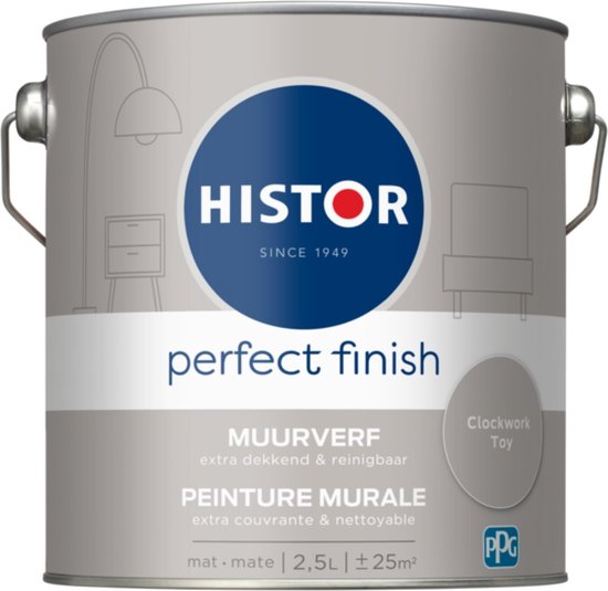 Histor Perfect Finish Muurverf Mat - Perfecte Dekking - Geurarm - 2.5L ...