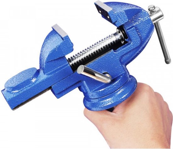 Bankschroef - Bankschroef met tafelklem - gietijzer - draaibaar - 60 mm ...