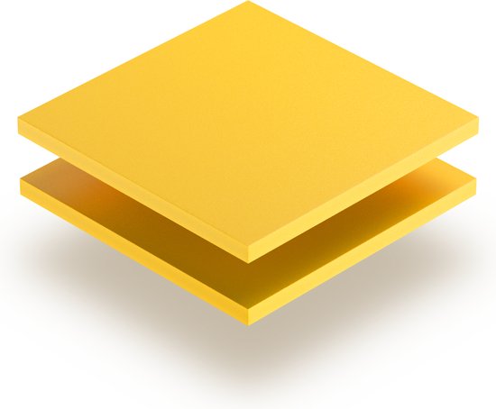 Geschuimd PVC plaat 3 mm dik - 60 x 40 cm - Geel | bol