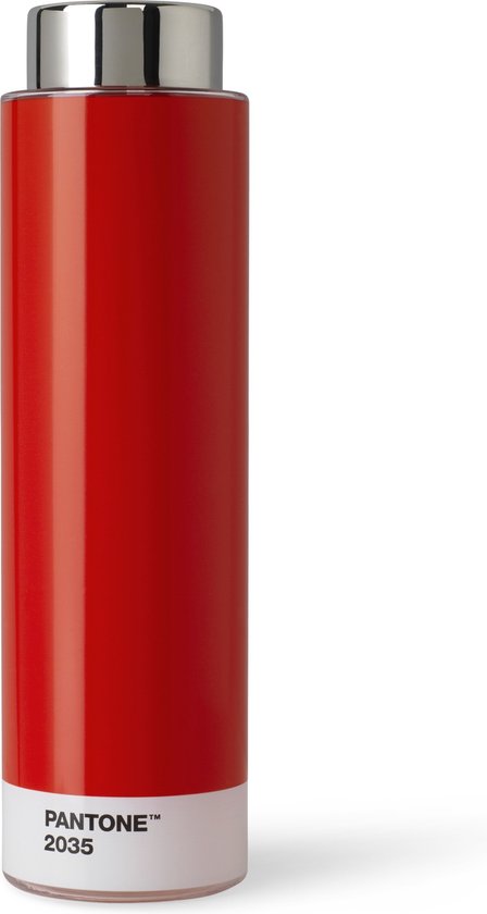 Pantone Waterfles - Tritan/RVS - 500 ml - Red 2035 C | bol