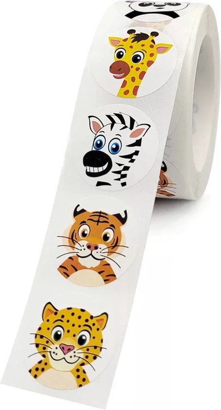 Without Lemons Beloningsstickers Dierentuin dieren 500 stuks ...