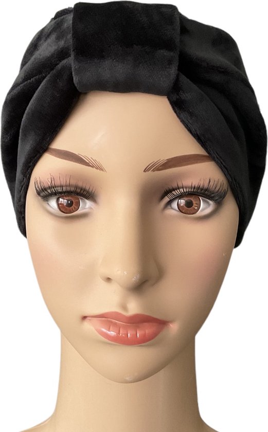 Haarband - Hoofdband - Bandana - Fluweel - Velours - Velvet - Zwart | bol