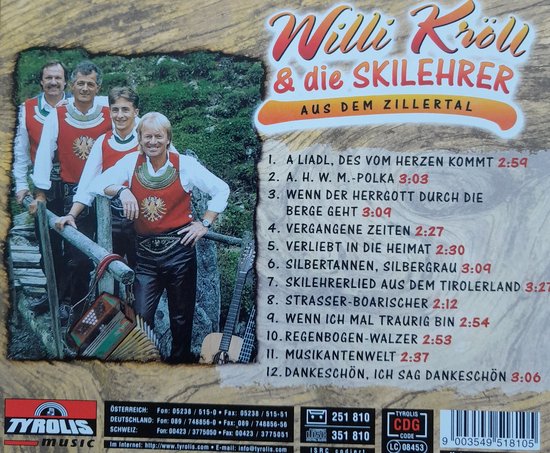 Willi Kroll & Die Skilehrer - Zuruck Zu Den Wurzeln - Cd Album, Willi ...