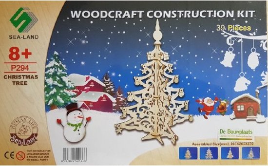 Bouwpakket Kerstboom- hout | bol