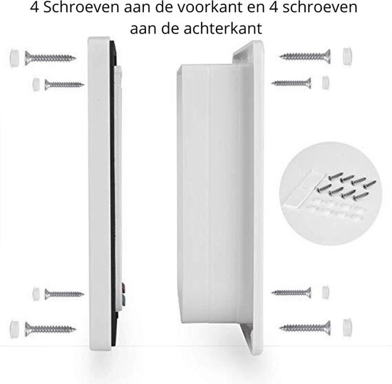 Kattenluik met tunnel - 4 Vergrendelingsstanden - Waterdicht - XL - Wit ...