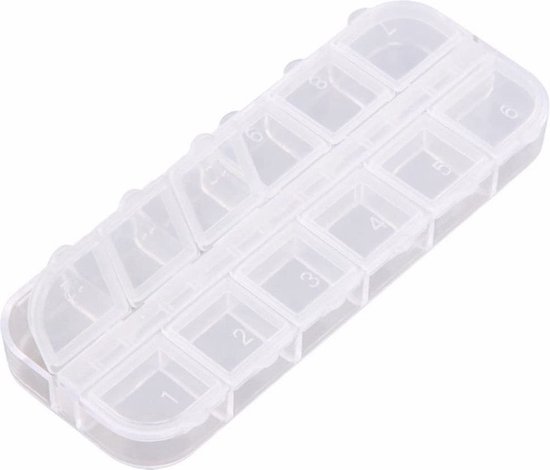 Fako Bijoux® - Opbergdoos - 12 Vakjes - Kralendoos - Opbergbox ...