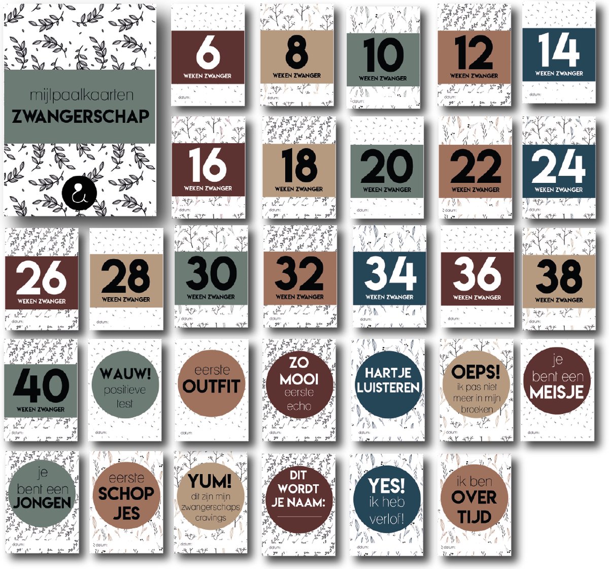 Mijlpaalkaarten zwanger tweeling | bol.com