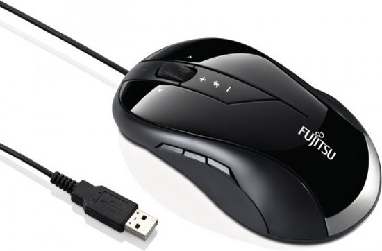 Fujitsu GL9000 muis USB Laser 1600 DPI Zwart | bol