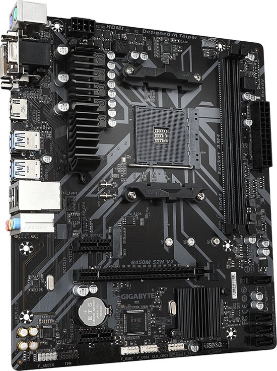 Gigabyte B450M S2H V2 - Moederbord - micro ATX - Socket AM4 - AMD B450 ...