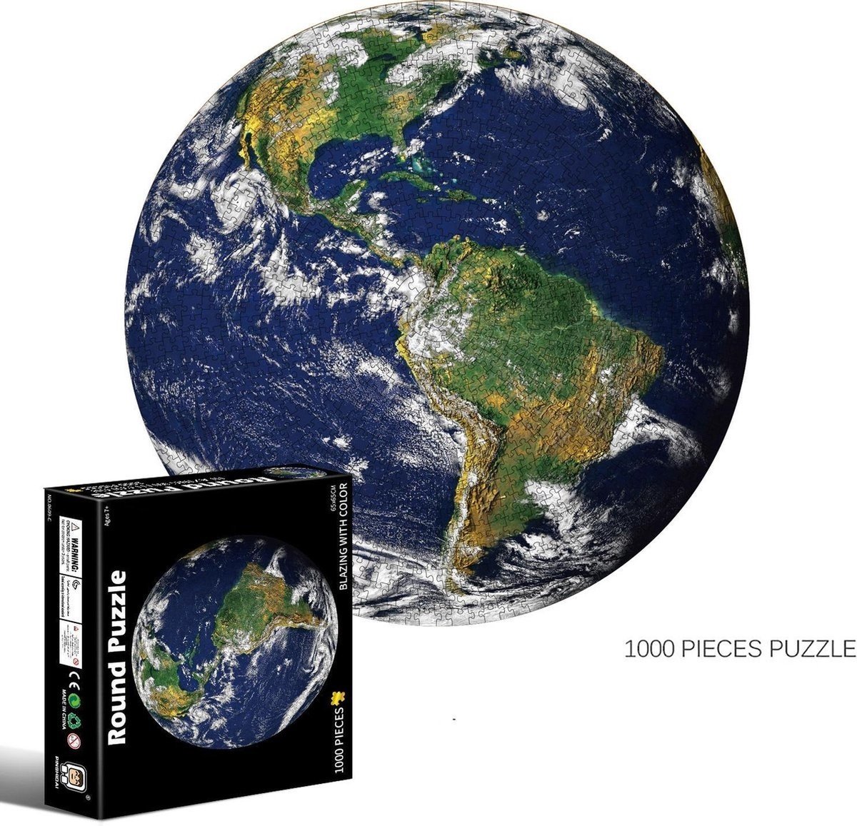 Ronde Legpuzzel ‘De aarde" Puzzel 1000 Stukjes Volwassenen Legpuzzels ...