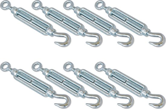 AMIG Draadspanner M10 125mm | Haak / Oog | 8 stuks | Spanschroef ...