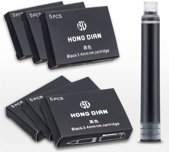 HongDian Black Forest # 1850 Vulpen Fude Nib + Converter + Tin Box + 5 ...