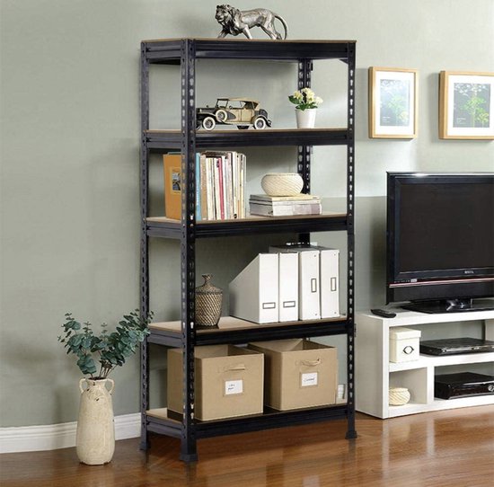 Kari Opbergrek voor zware lasten, 150 x 70 x 30 cm, steekrek, 5 MDF ...