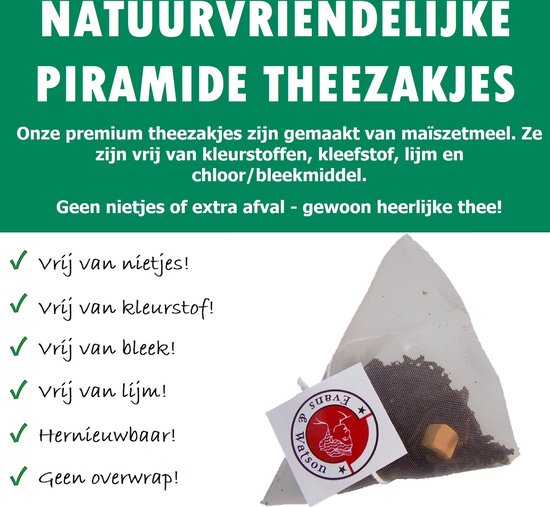 Zoethout Thee - 15 Piramide Theezakjes - Natuurvriendelijke Piramide ...