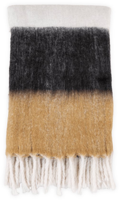 Sinta plaid wit/zwart/bruin - 170 x 130 cm | bol.com