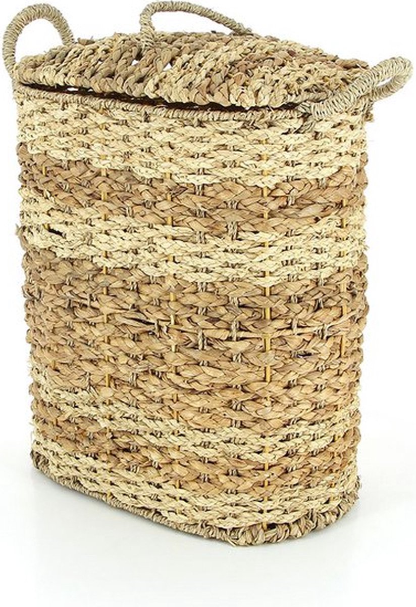 Fair trade - Wasmand NAM - Waterhyacint - Maisbladeren - Wasmand Riet ...