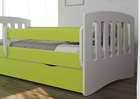 Bed classic 1 groen met lade zonder matras 180/80 | bol.com