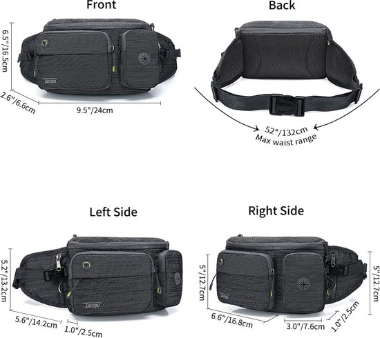 Heuptas wandelen - luxe dames heren wandelen tas - reisheuptas ...