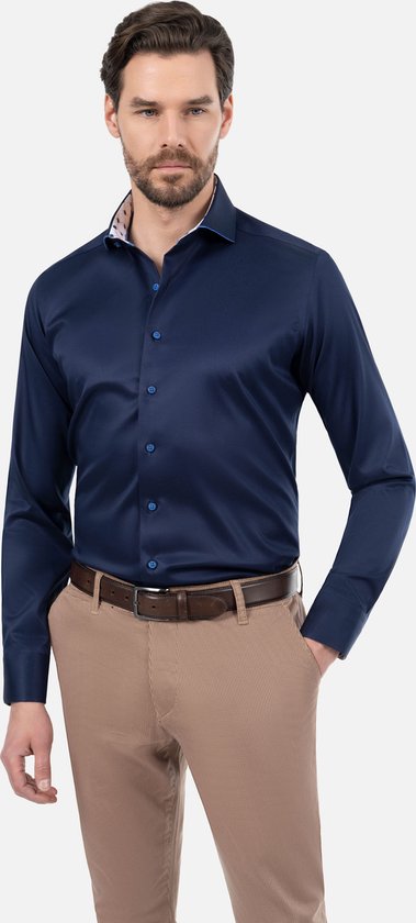 Overhemd Lange Mouw 75680 Lance Navy | bol.com