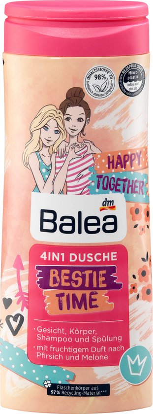 Balea Douchegel Kids 4in1 Bestie Time, 300 ml | bol.com