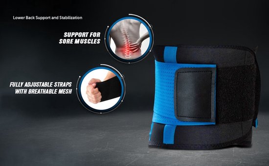 Rugband - Rugsteun - Rugbrace - Neopreen fitness riem - Rugbrace ...