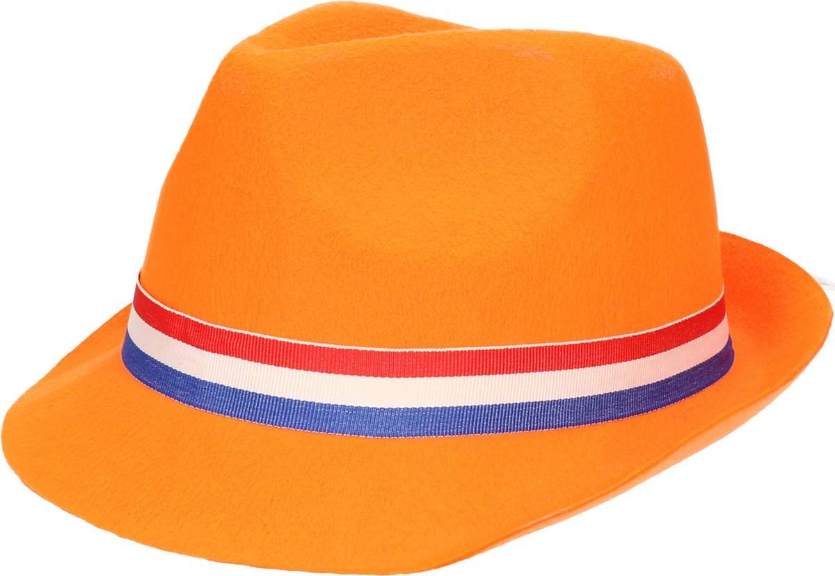Oranje gleufhoed/hoedje voor volwassenen met Nederlandse vlag | bol