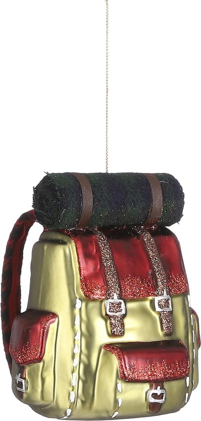 House of Seasons Kerst Ornament Rugzak - L9,5 x B7,5 x H12 cm - Rood | bol