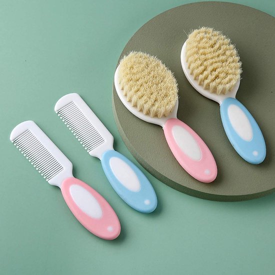 Smavles Baby Borstel en Kam 3 Set Baby Haarborstel Baby Kam voor ...