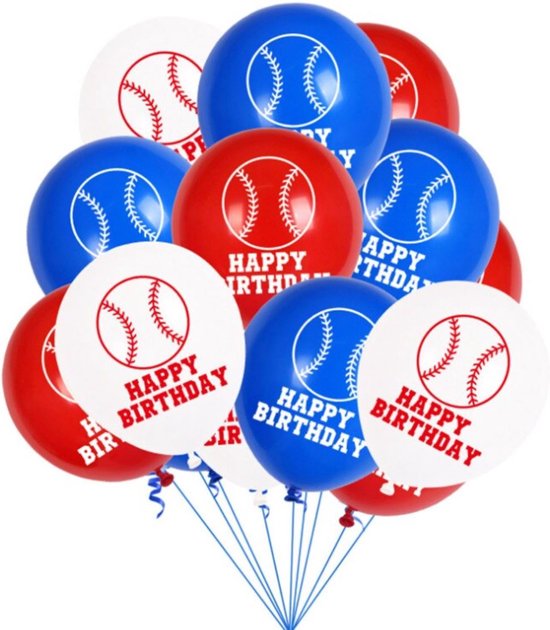 18 stuks ballonnen baseball | bol