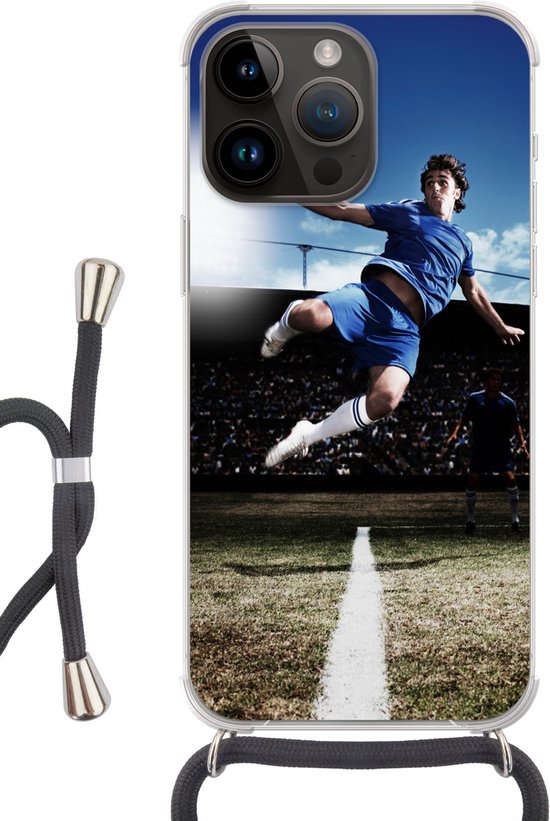 Telefoonhoesje Geschikt voorApple Iphone 14 Pro - Voetballer doet een ...