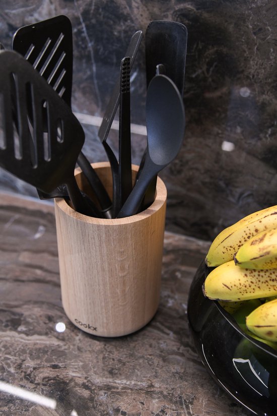 COOKX - Eikenhouten lepelhouder - Kookgerei houder - Keukengerei Houder ...