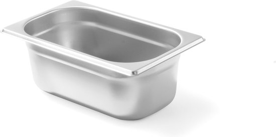 Hendi GN-container 1/4 - Budget Line - 5,5L - 265x162x200mm - lichtgewicht roestvrij staal | bol