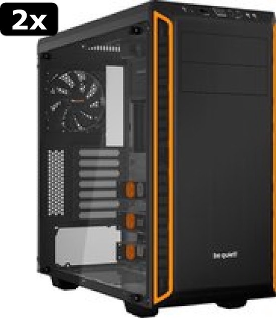 2x Be Quiet! Pure Base 600 Window - Zwart/Oranje | bol.com
