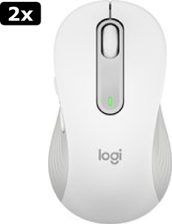 2x Logitech Signature M650 L - Draadloze Muis - Met Bluetooth - Wit ...