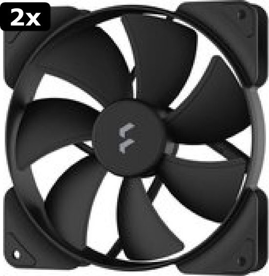 2x Pc Ventilator Fractal Design Aspect 14 Pwm Zwart Fd F As1 1403
