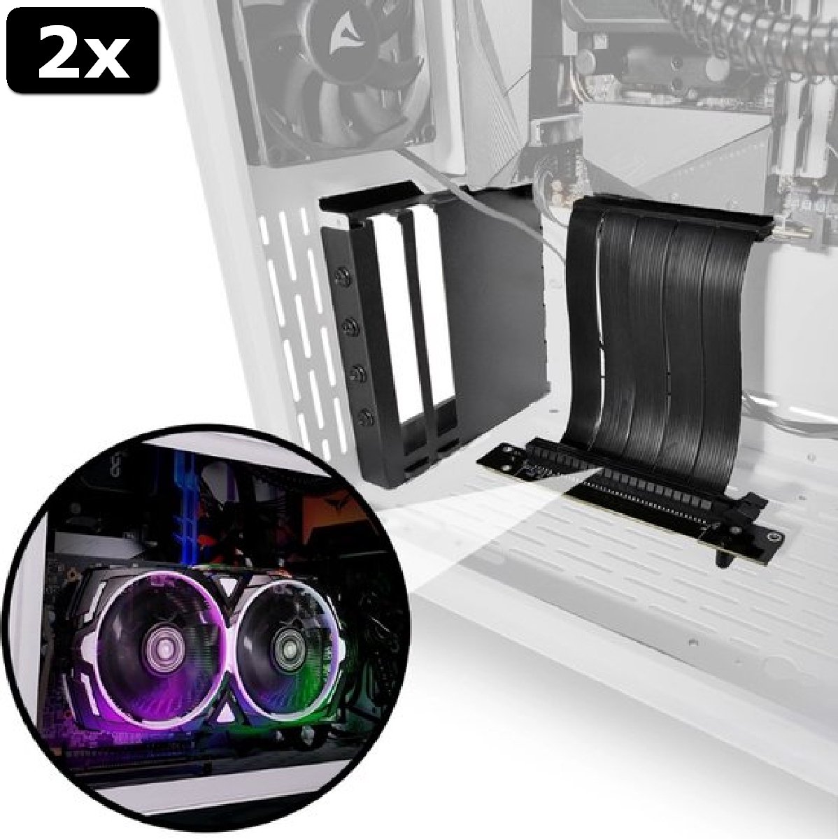 2x Sharkoon Compact VGC Kit - Verticale GPU-kit - voor MS-Y/Z1000 ...