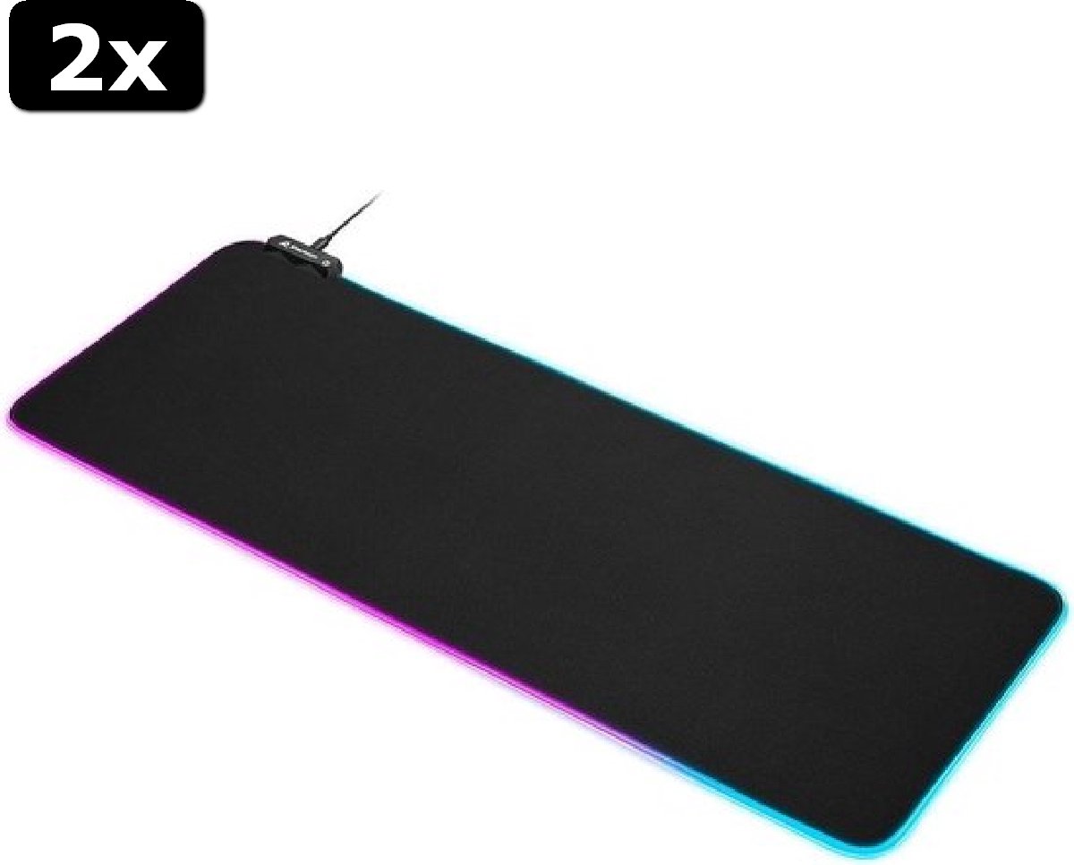 2x Sharkoon 1337 RGB V2 Gaming Mat Game-muismat Zwart | bol.com