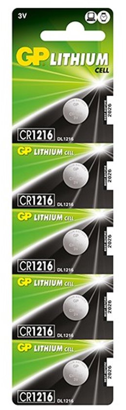 CR1216 Knoopcel batterijen 5 stuks GP | bol
