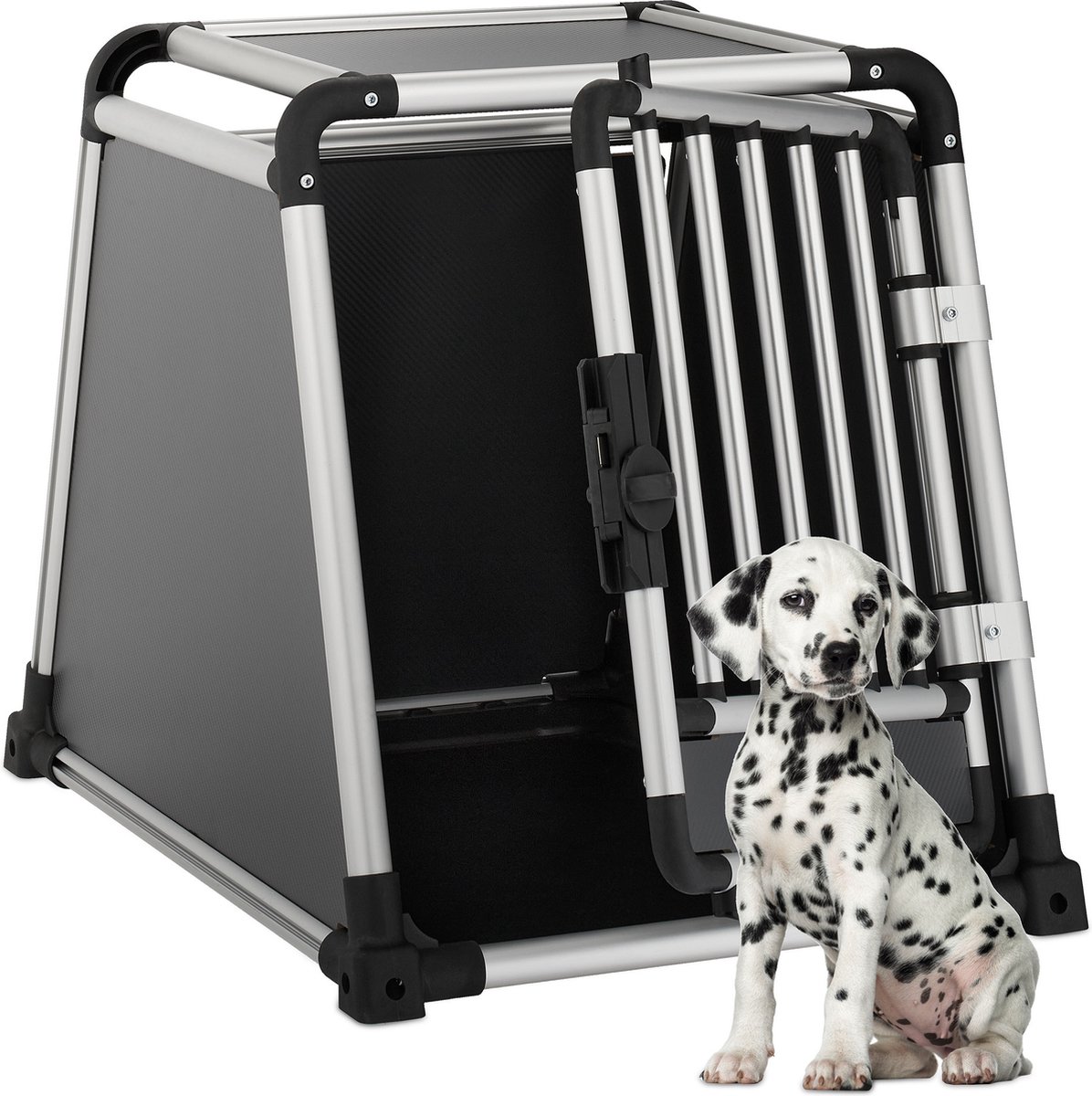 Relaxdays hondenbench auto - aluminium - autobench - reisbench hond ...