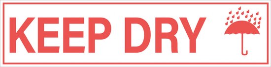 Keep dry sticker, oranje wit 300 x 75 mm | bol