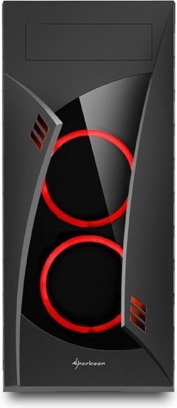 Sharkoon NIGHT SHARK Midi ATX Tower Zwart | bol