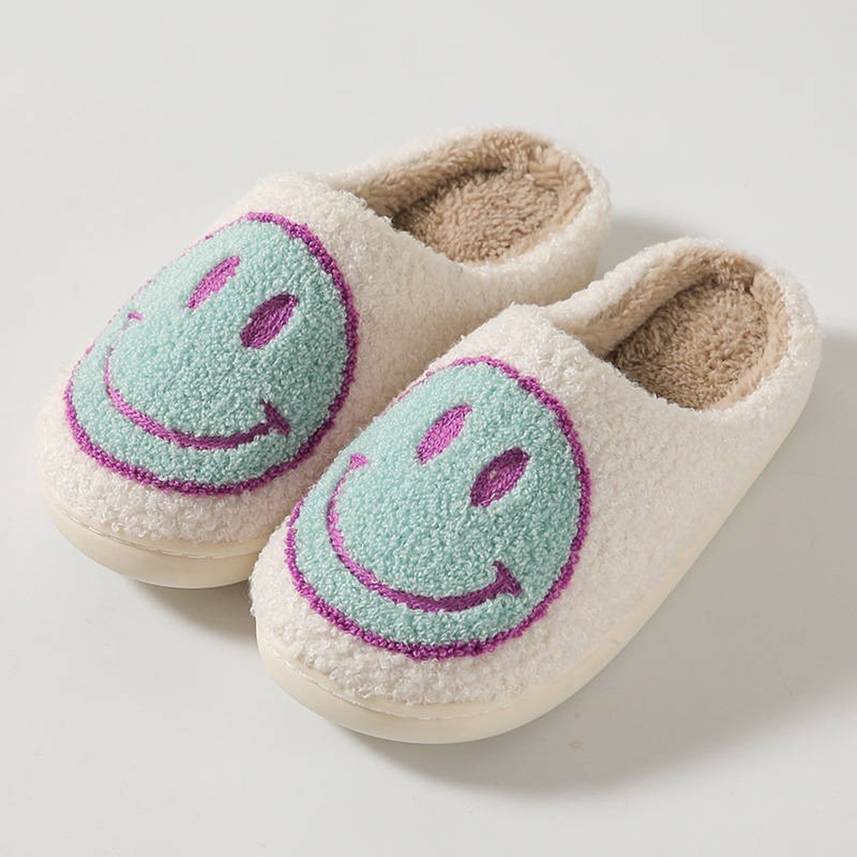 Smiley pantoffels - pantoffel - sloffen dames en heren - heerlijk warm ...