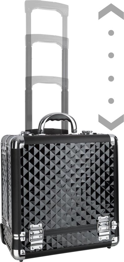 Dreamble Make-up Koffer - Make-up Trolley - Zwart - Rijdbaar - Met ...