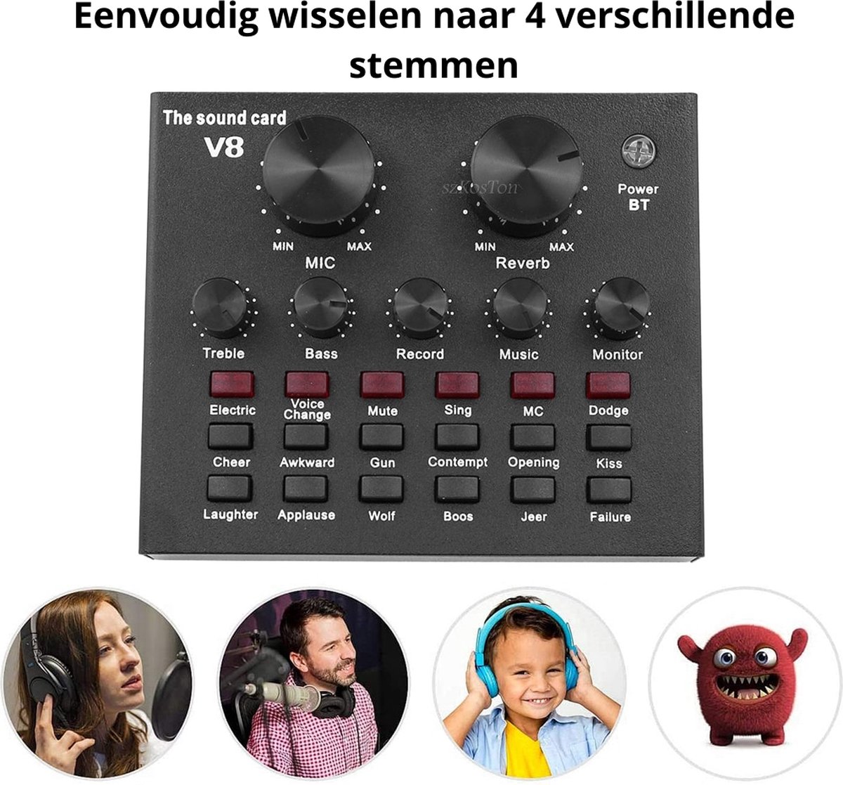 Amerce Soundboard - Geluidskaart - Mengpaneel - Mixer - Podcast - 48V ...