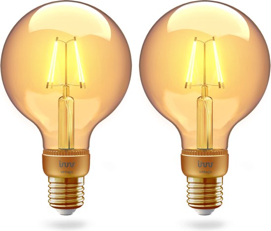 Innr Smart Lamp E27 Vintage Globe - E27 Led Lamp geschikt voor Philips ...