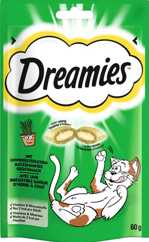 Catisfactions - Dreamies - Kattenkruid - 60gram - Katten snack - Traktatie - Katten... | bol