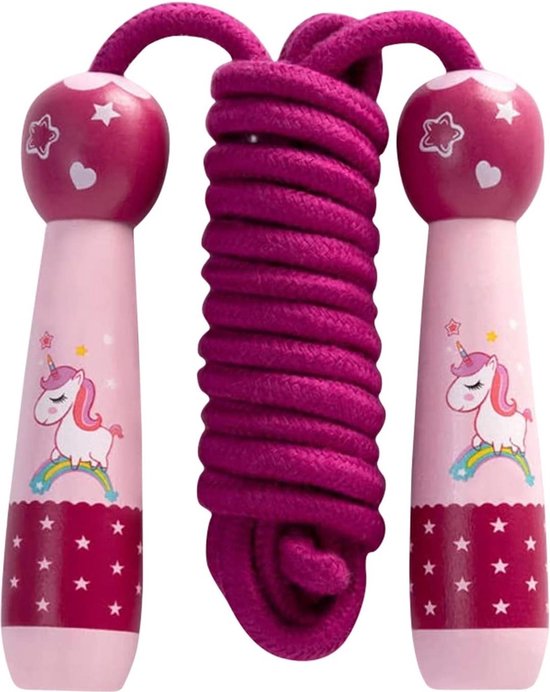 Springtouw - Touwtje springen voor kinderen met cartoon houten handvat ...