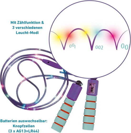 Springtouw - Touwtje springen Verstelbaar Lichtgevend Springtouw met ...